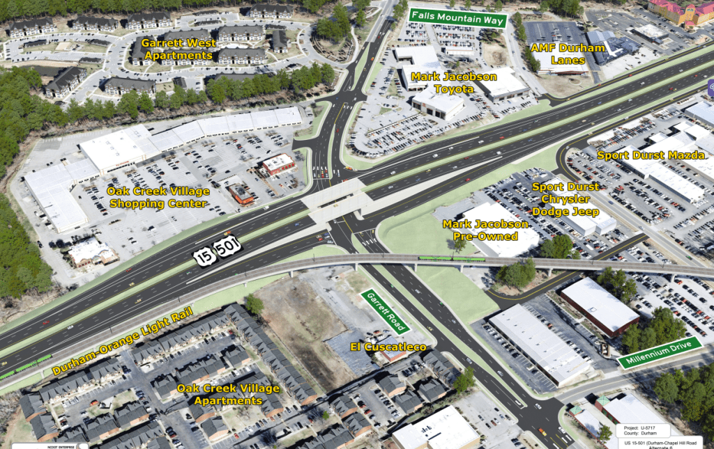 [In the Works] Durham's Garrett Road/15-501 Interchange - Southpoint Access